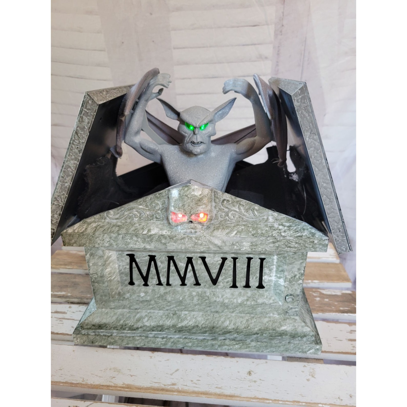 Gemmy Animated Gargoyle Tombstone Halloween Prop Home Animated Sound - Etsy