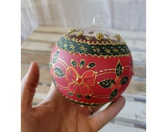 Christmas Glass Ball Hand Painted Ornaments - Etsy
