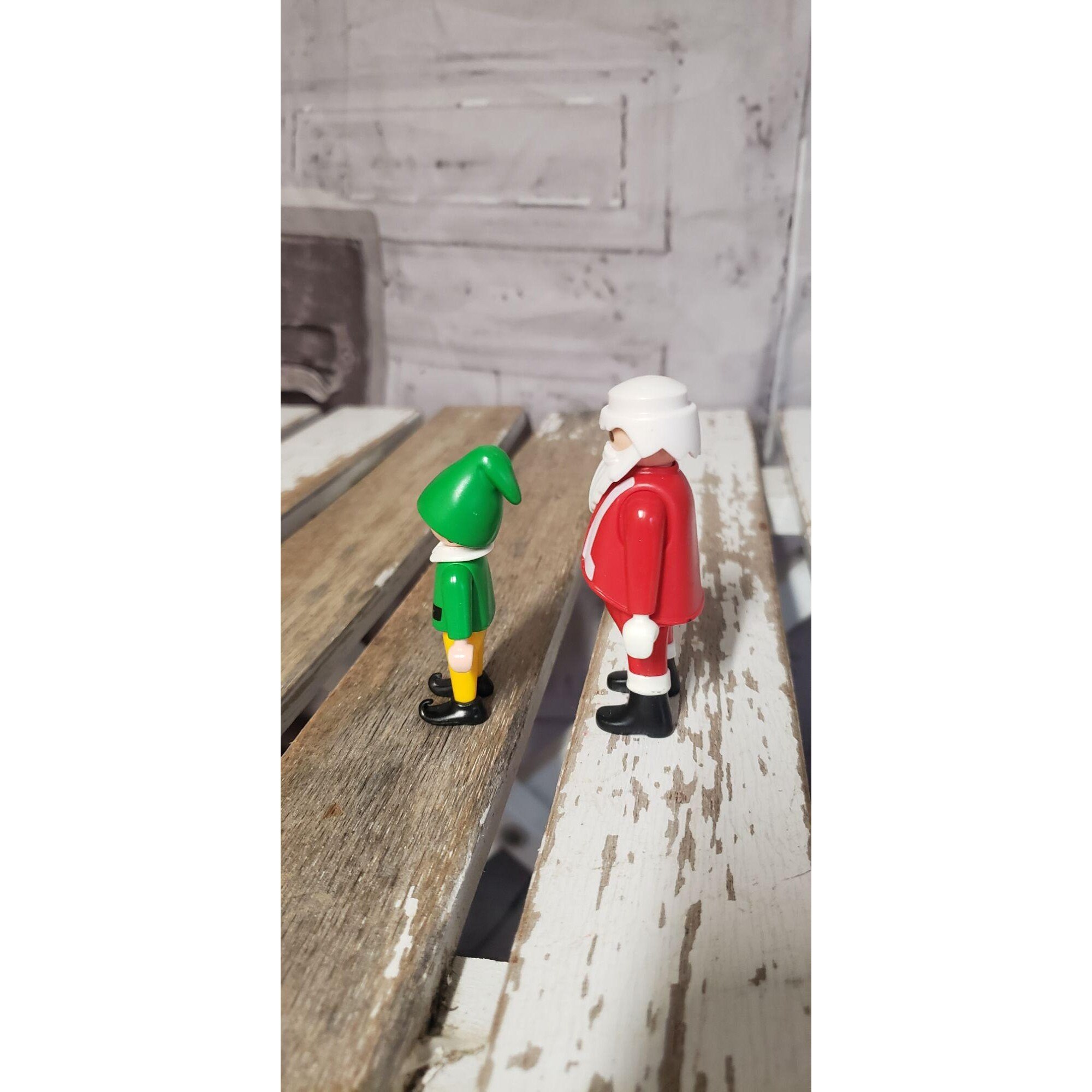 Santa elf figurine toys set decor xmas | Etsy