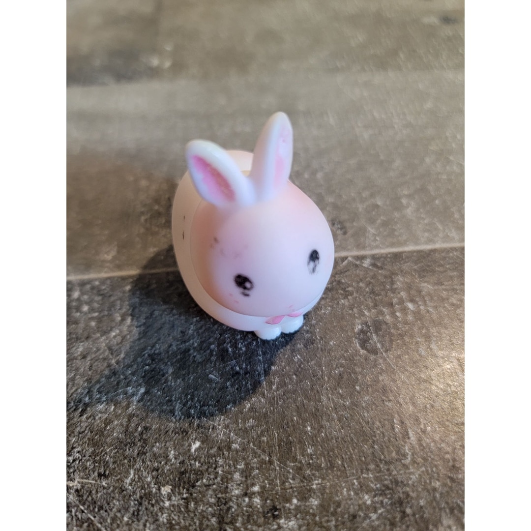 Pink White Rabbit Bunny Ball Toy Figure - Etsy