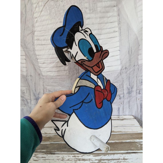 Vintage Wooden Donald Duck Coat Rack Hanging Toy | Etsy