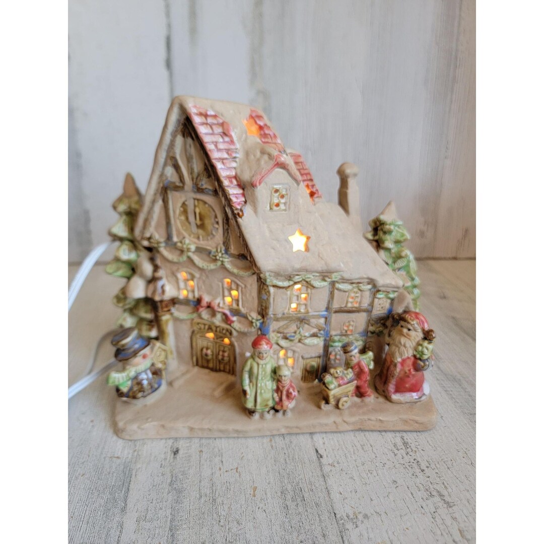 Vintage Coynes Xmasville Ceramic Train Station Ronnie Walter House ...