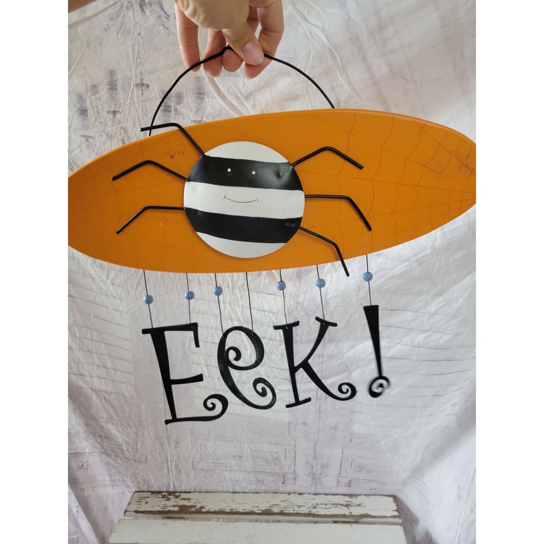 Hanging Spider Halloween Eek Sign Home Door Kitchen Home Decor - Etsy