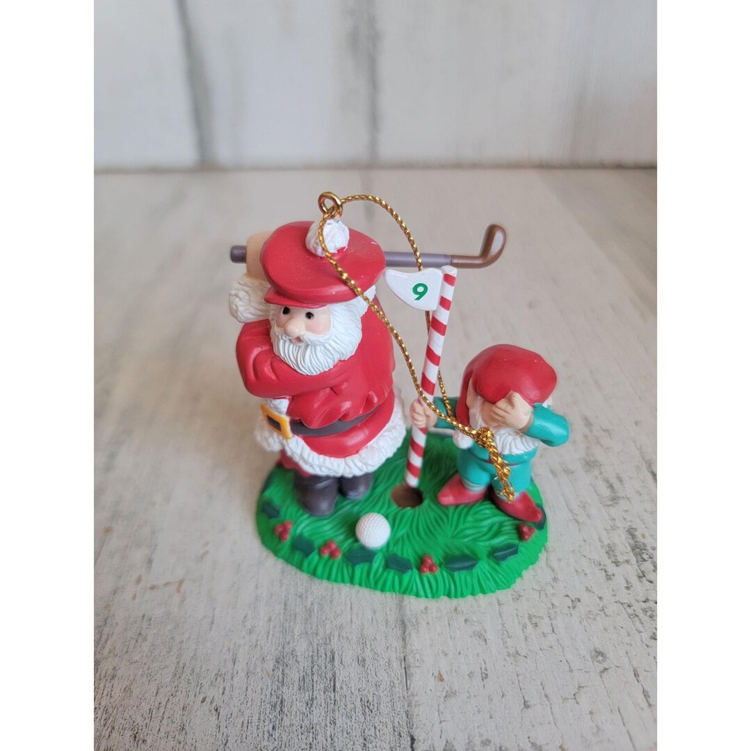 Santa's Best Vintage Santa Claus Golf Golfing Ornament Xmas - Etsy