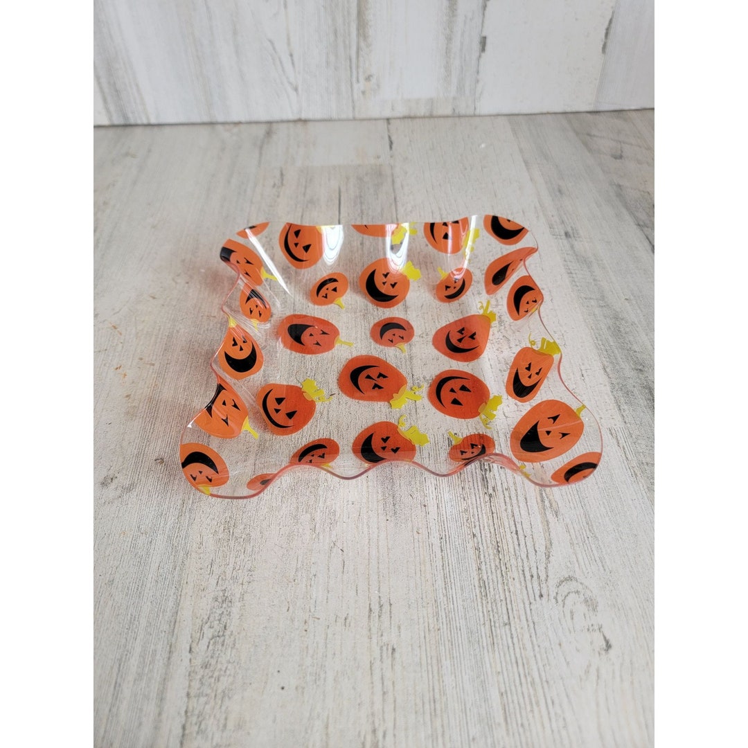 Halloween Plastic Pumpkin Candy Table Top Bowl Home Decor - Etsy