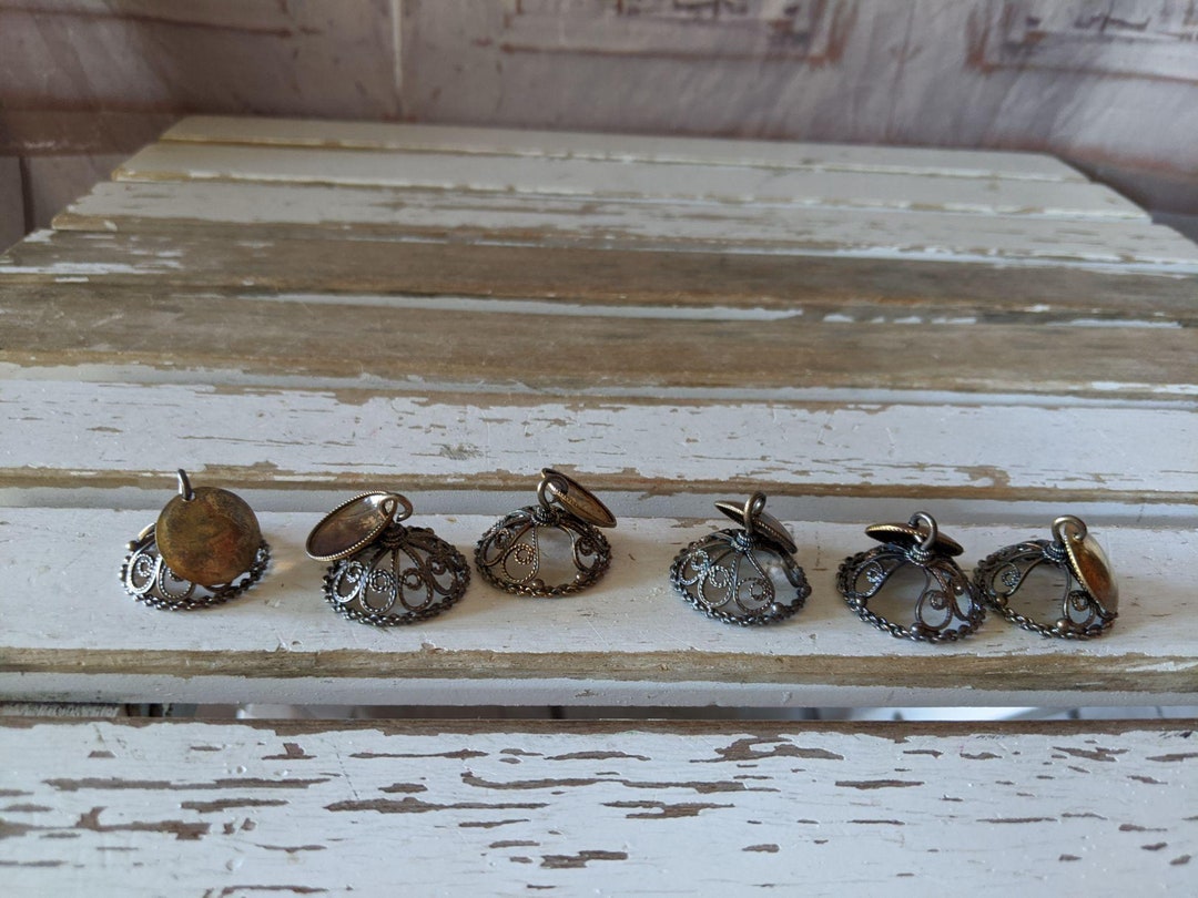 Vintage Filigree Buttons? Set Six - Etsy