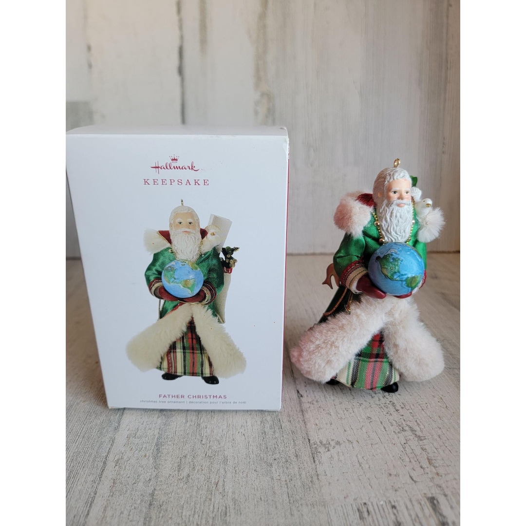 Hallmark Father Christmas World Globe Ornament Xmas - Etsy