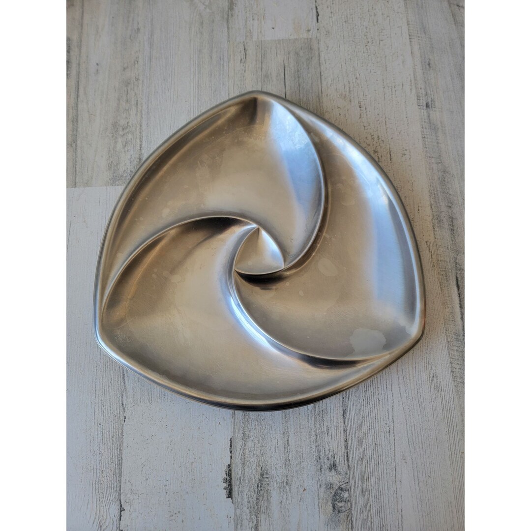 German Metal Tri Dish Silver Tray Home Decor Collectible - Etsy