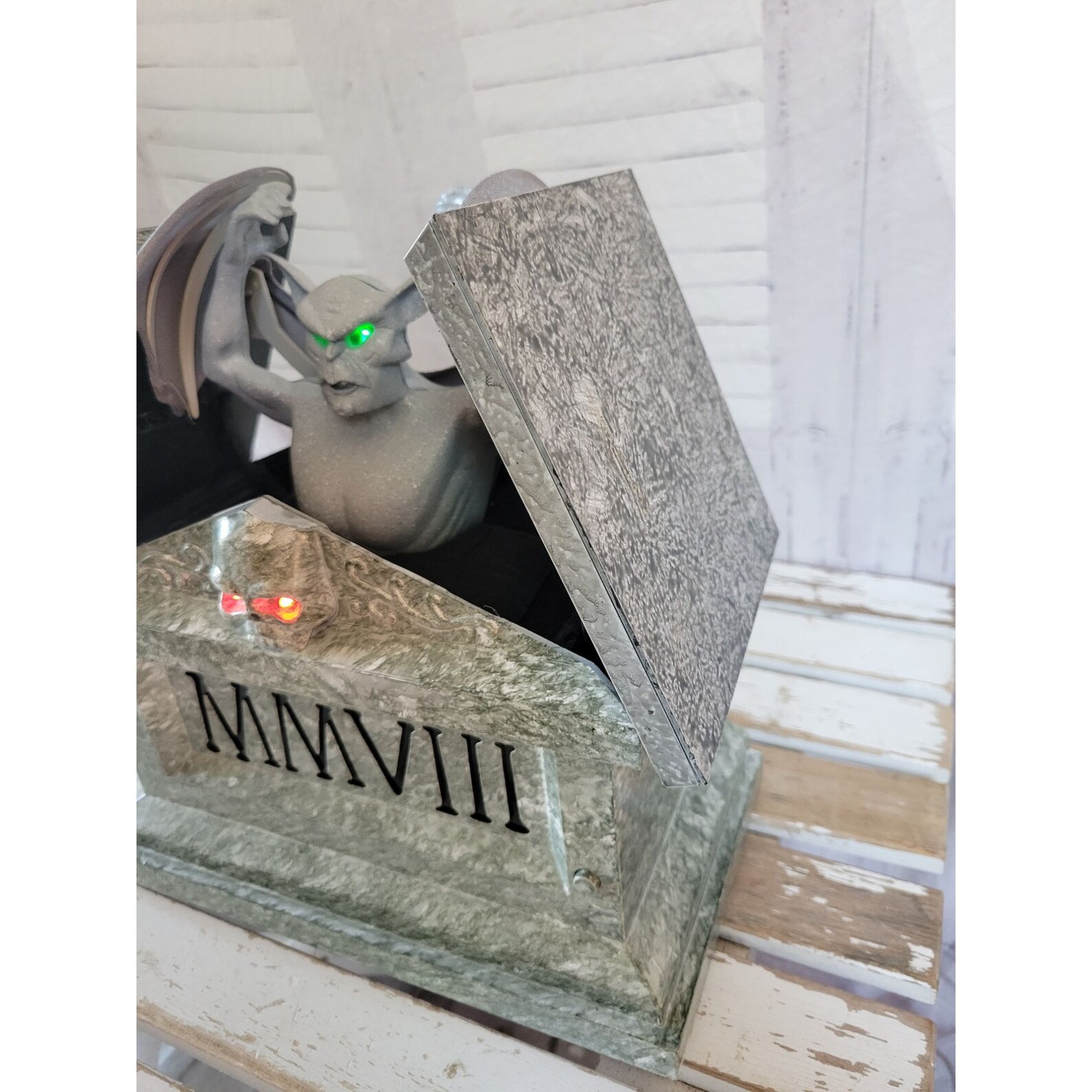 Gemmy Animated Gargoyle Tombstone Halloween Prop Home Animated Sound - Etsy
