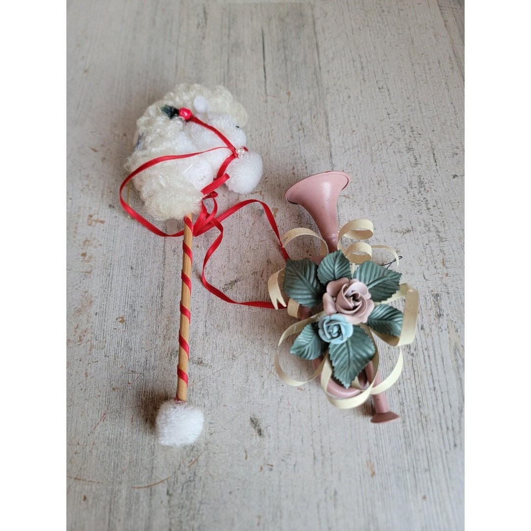 Vintage Play Horse Stick Trumpet Ornament Xmas Unique Set - Etsy