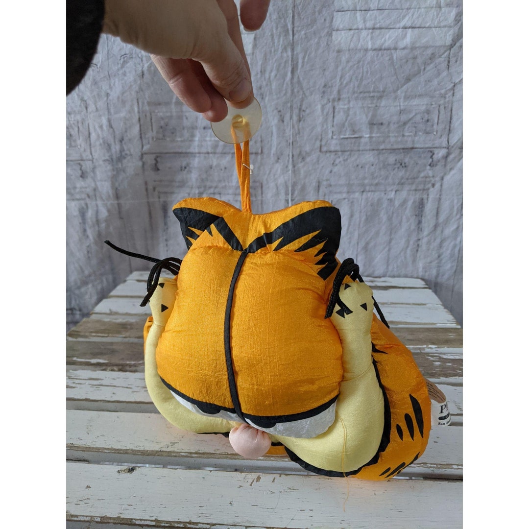 Play-by-play Garfield Window Cling Suction Stick on Plush Stuffed Head ...