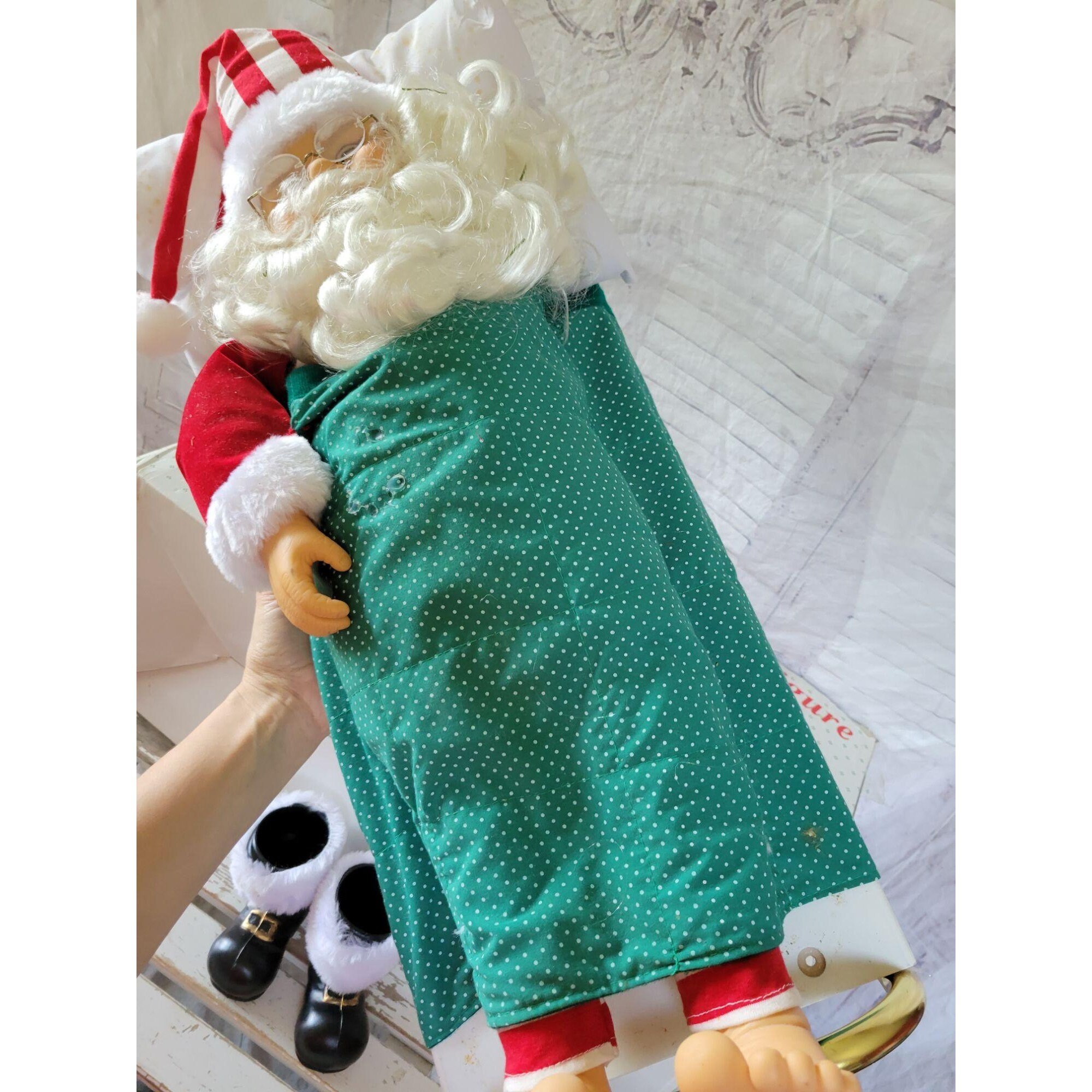 Sta Deluxe Animated Sleeping Santa Xmas Snore 24-in Vintage | Etsy