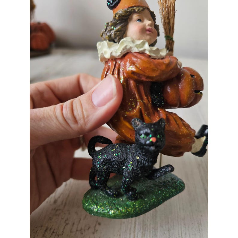 Bethany Lowe Cat Girl Witch Trick or Treater Statue Figurine Decor - Etsy