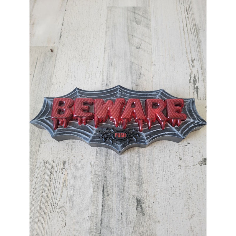 Beware Halloween Sign - Etsy