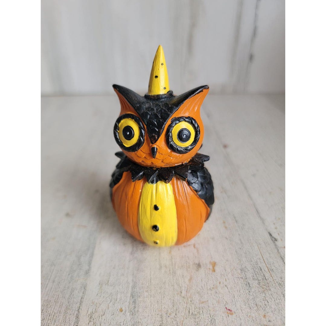 Transpac Owl Halloween Jester Clown Miniature Home Decor Figure - Etsy