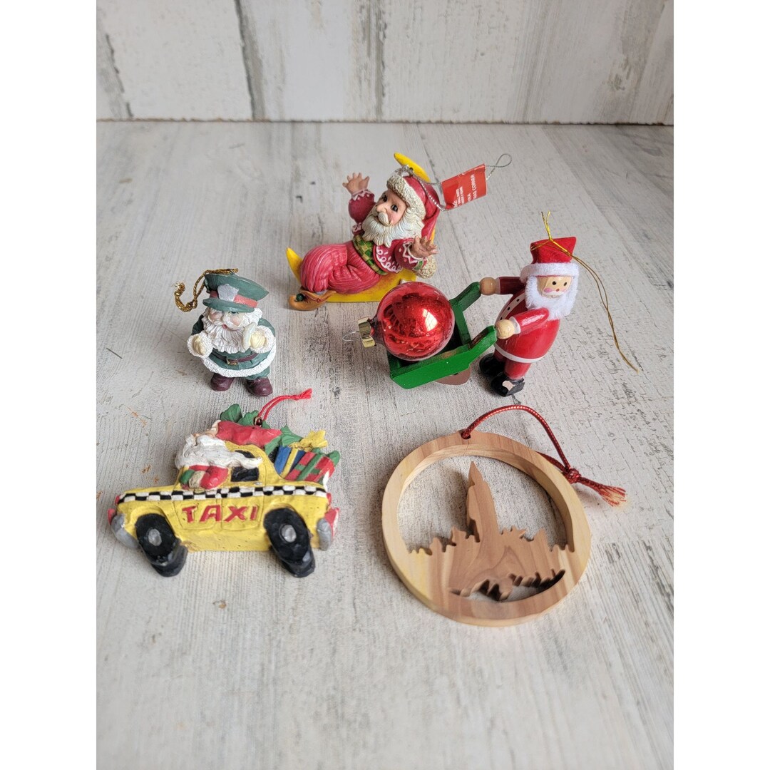 Rustic Santa Claus Moon Taxi Variety Mailman Ornament Xmas - Etsy