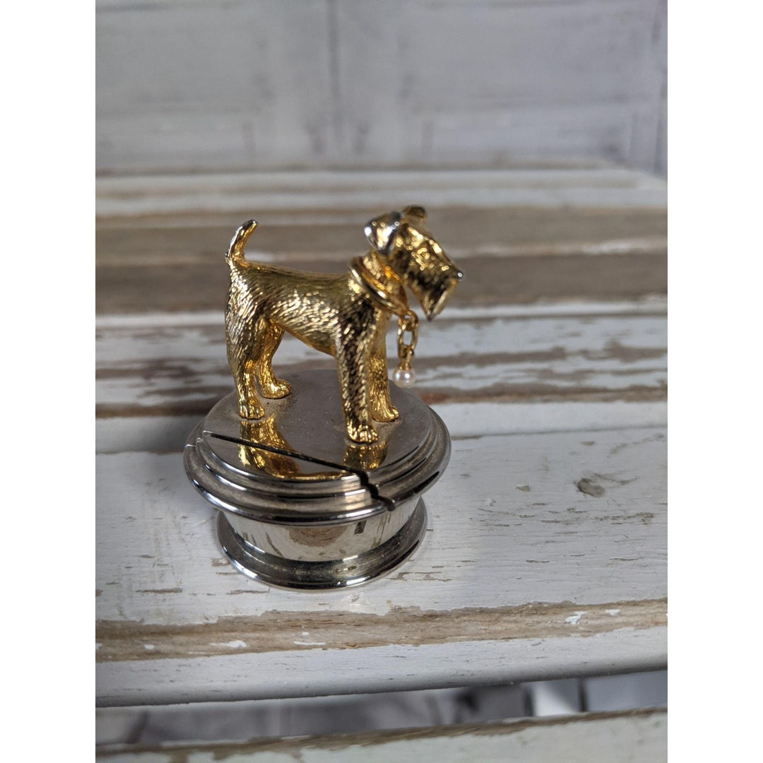 Mikimoto Card Holder Weight International Scotty Dog Puppy Figurine - Etsy