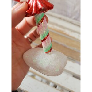 Candy Cane Gingerbread Large Home Xmas Decor as is Sparkle Glitter - Etsy