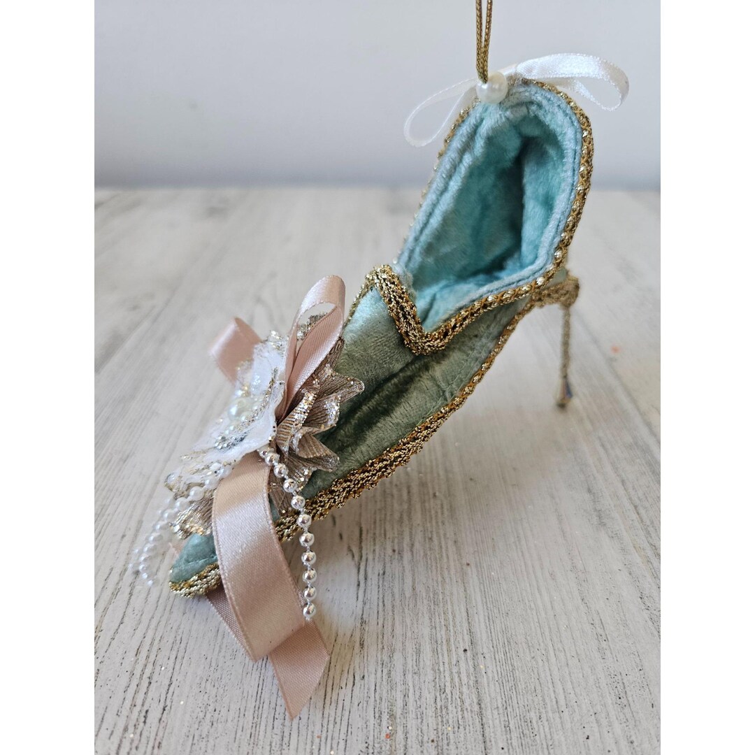 Katherine's Collection Green Velvet Shoe Stiletto Princess Fairytale ...