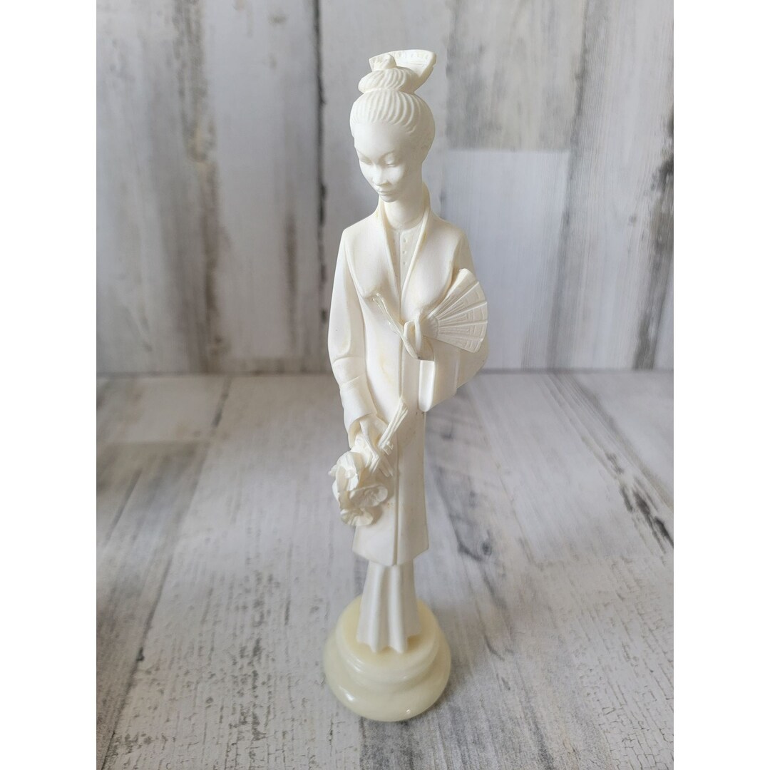 Golden Crown Geisha Fan Flower E&R Italy Figure Collectible - Etsy