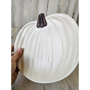 Pottery Barn Pumpkin Plate Barbara Eigen Platter Fall Halloween Ceramic ...