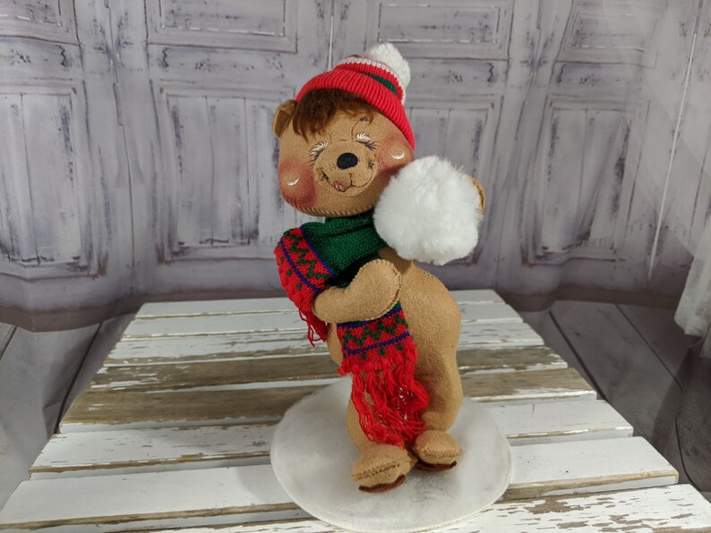 Vintage Annalee Bear Snowball 1988 12″ Decor Xmas Large Holiday - Etsy