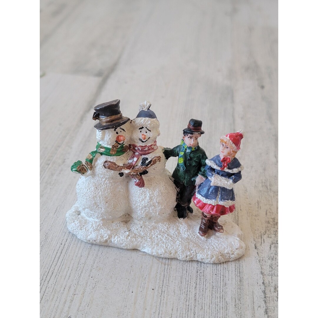 Snowman Couple Man Woman Snow Village Accessory Xmas - Etsy
