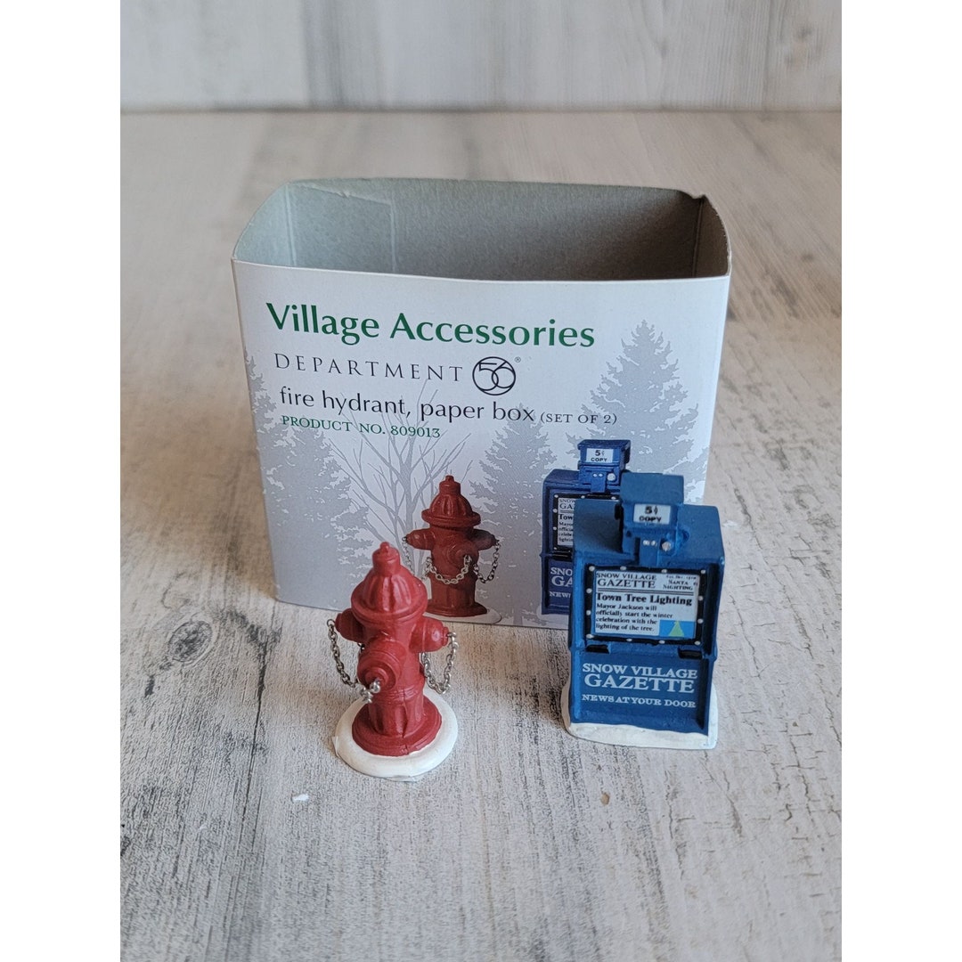 Dept 56 809013 Fire Hydrant, Paper Box Snow Village Accessory - Etsy