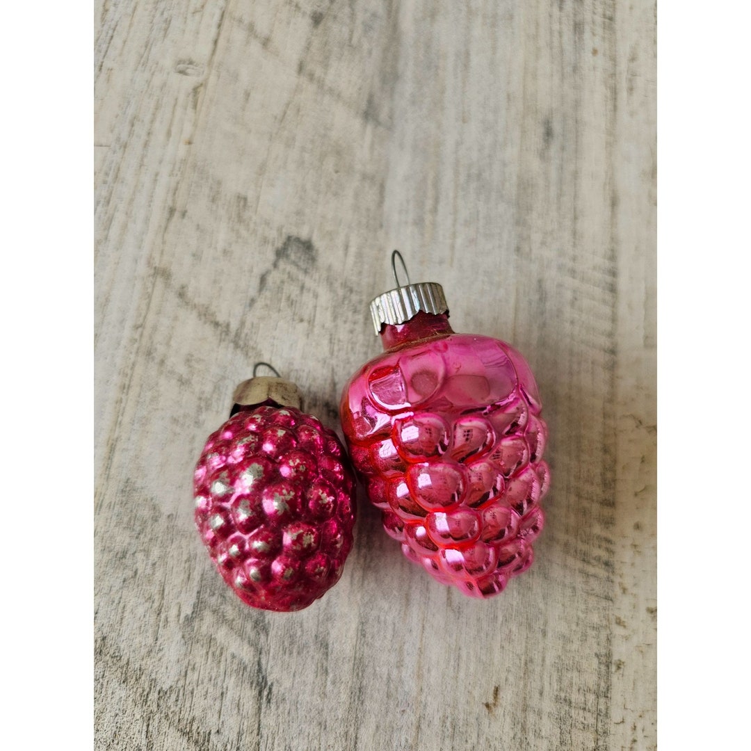 Vintage Raspberry Pink Glass Ornament Shiny Brite Xmas Tree - Etsy