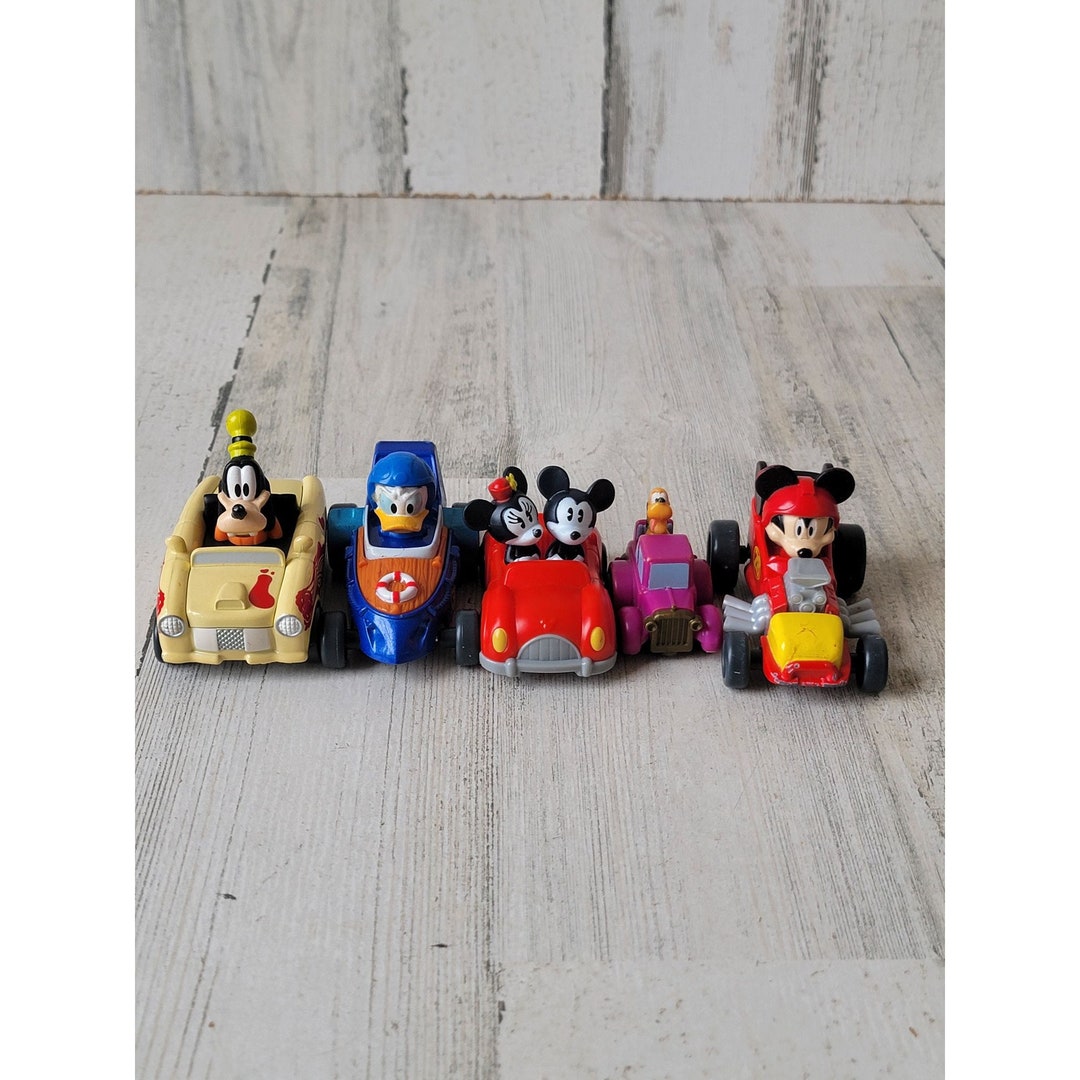 Disney Mickey Pluto Donald Mini Goofy Car Play Set Toy Figure - Etsy