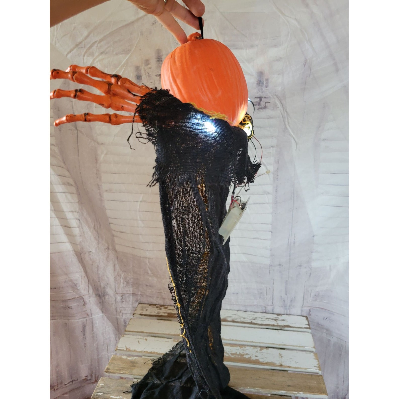 Pumpkin Halloween Prop Light up LED Decor Plastic - Etsy