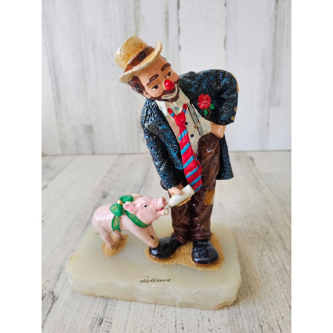 Ron Lee Hamming It up Clown Pig RARE Baby Gold Vintage 2000 - Etsy