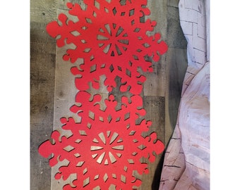 Red Felt Table Runner - Etsy