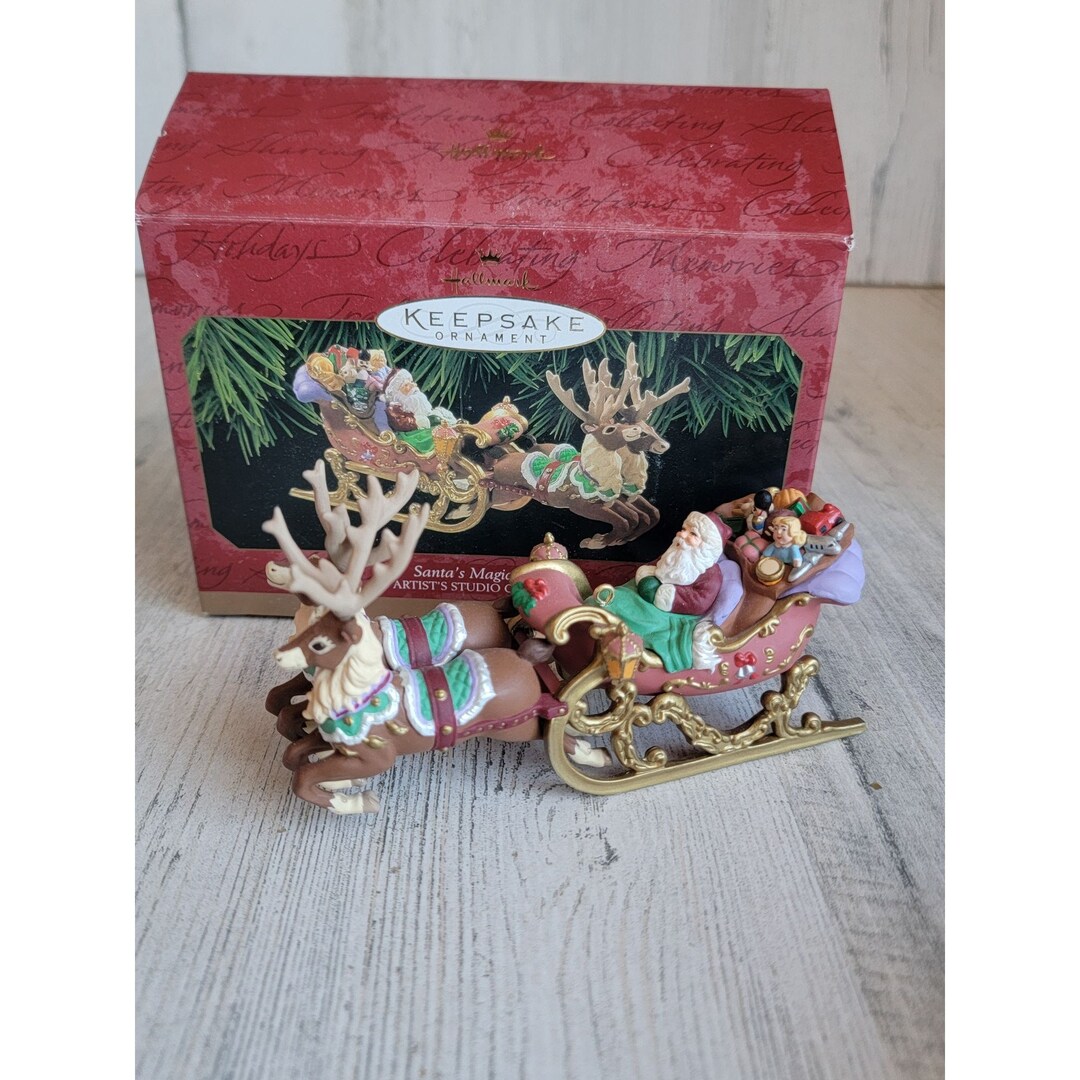 Hallmark 1997 Santa's Magical Sleigh Ornament Xmas - Etsy