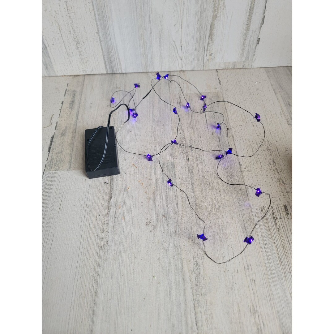 Bat Purple String Light up Village Accessory Xmas Halloween - Etsy