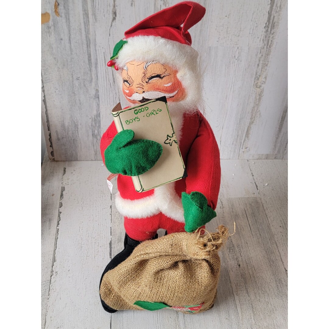 Annalee Santa Claus List 1971 Good Boys 16" Girls List Gift Sack Xmas ...