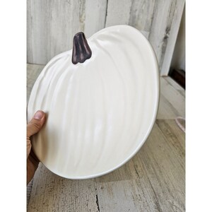 Pottery Barn Pumpkin Plate Barbara Eigen Platter Fall Halloween Ceramic ...