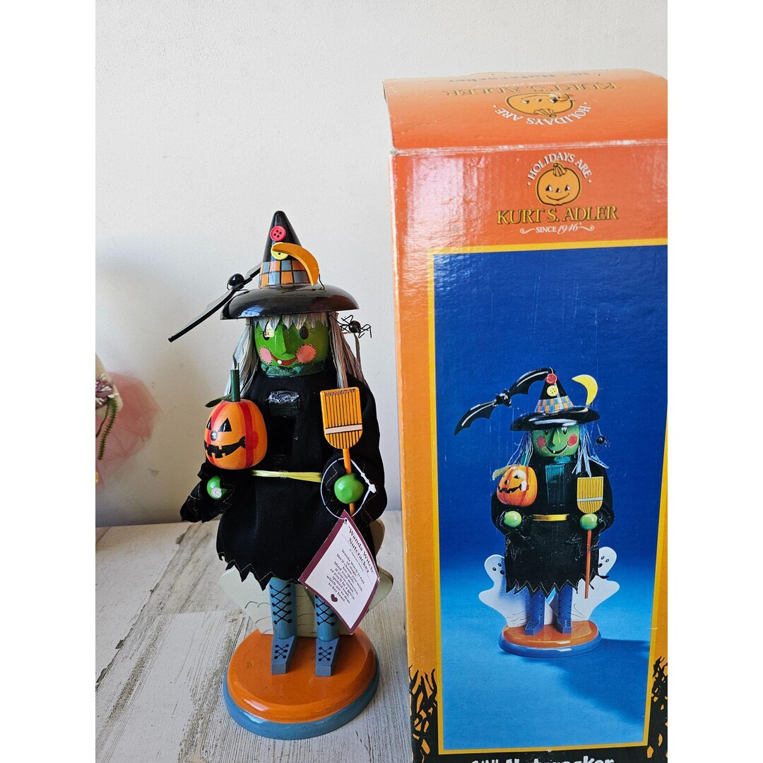 Kurt Adler Wanda Witch Nutcracker Halloween 14 in Pumpkin Nanette ...