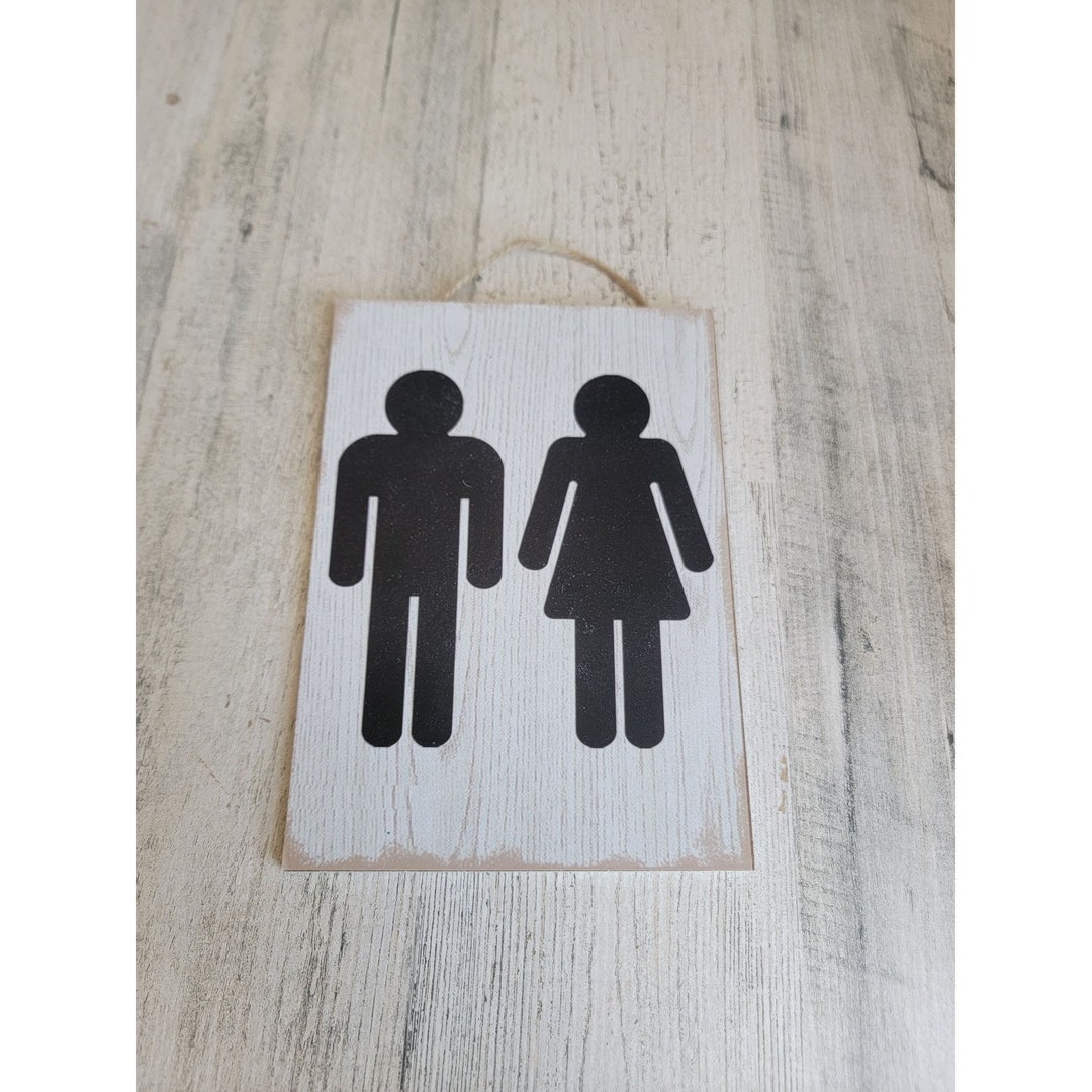 Male Female Bathroom Sign Home Decor Funny - Etsy
