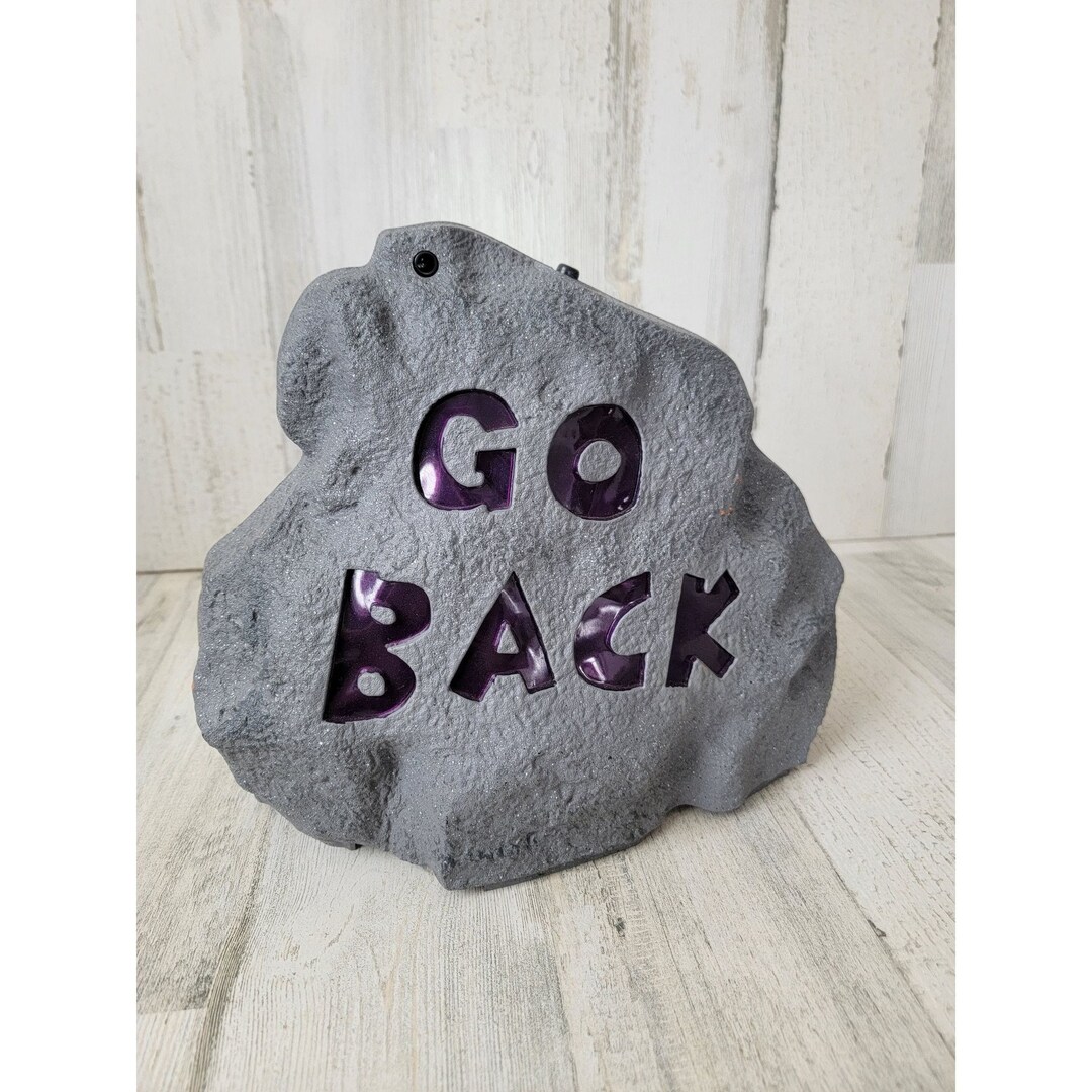 Gemmy Go Back Rock AS IS Halloween Lawn Prop Decor - Etsy