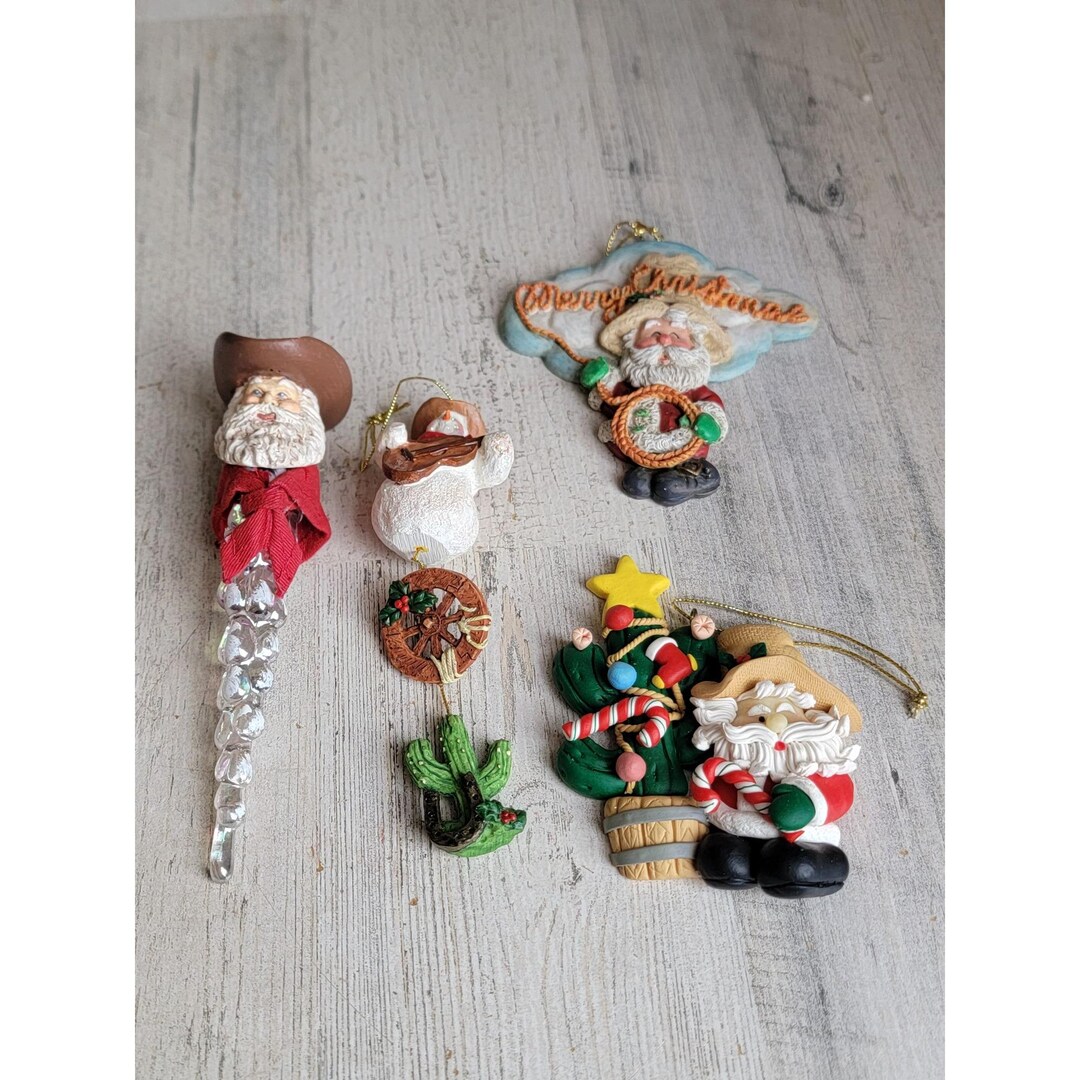 Cowboy Santa Wild West Ornament Xmas Variety Cactus - Etsy