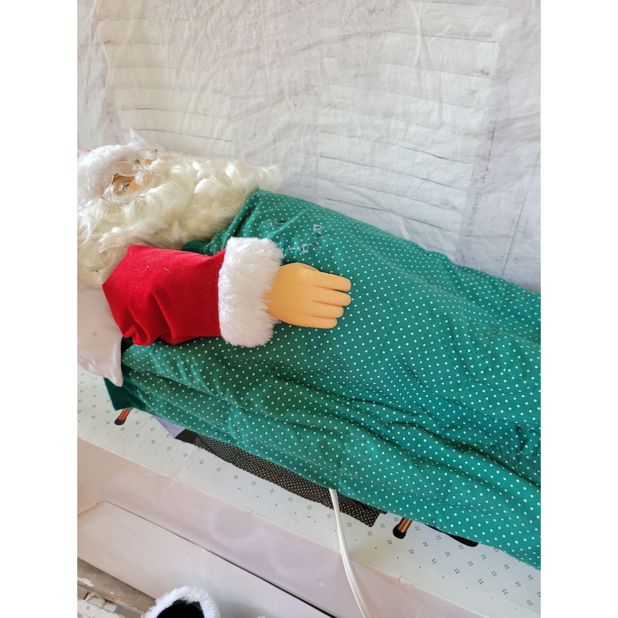 Sta Deluxe Animated Sleeping Santa Xmas Snore 24-in Vintage | Etsy