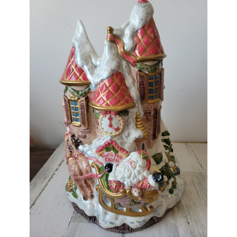 Fitz Floyd North Pole Castle Reindeer Slay Centerpiece Vase - Etsy