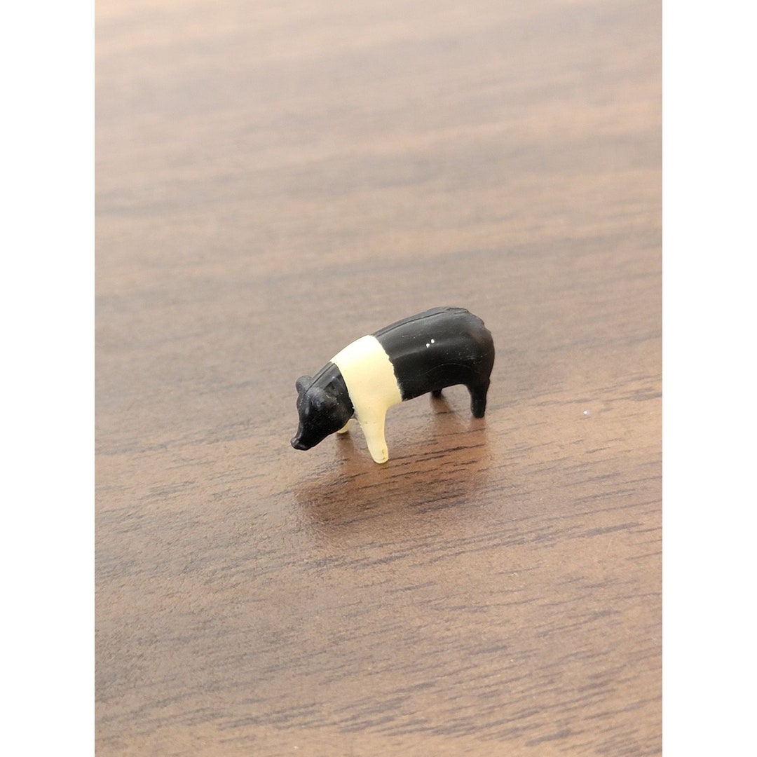 Mini Black White Pig Farm Animal Zoo Village Accessory Decor - Etsy
