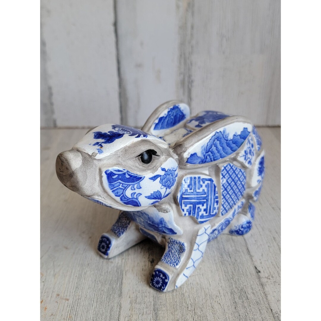 Nancy Lopez 1980 Rabbit Mosaic Pottery Figure Vintage - Etsy