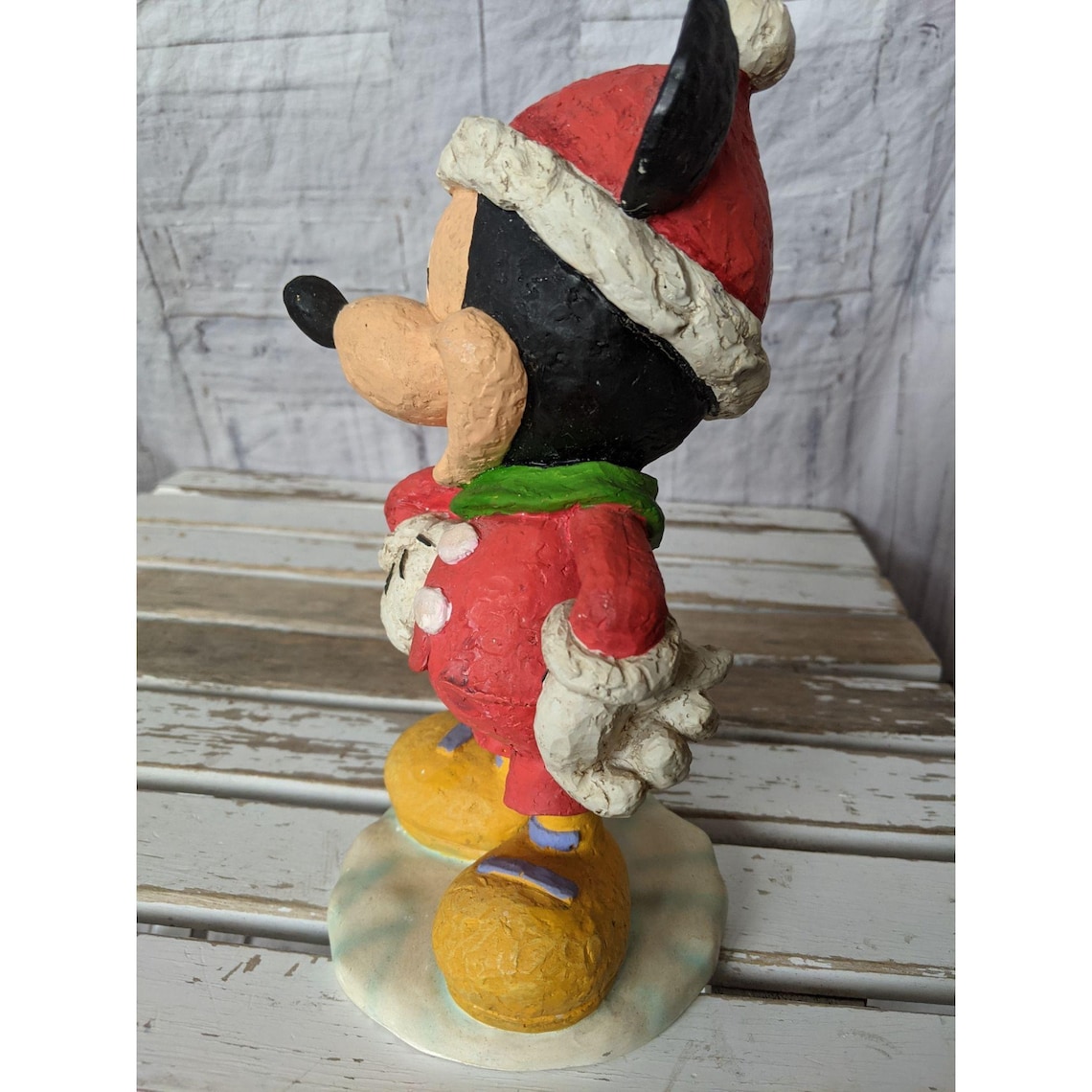 Mickey mouse Xmas statue figurines | Etsy