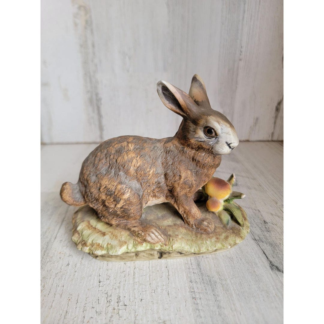 Lefton Rabbit Figurine Vintage Grass Floral Easter Figure Spring - Etsy