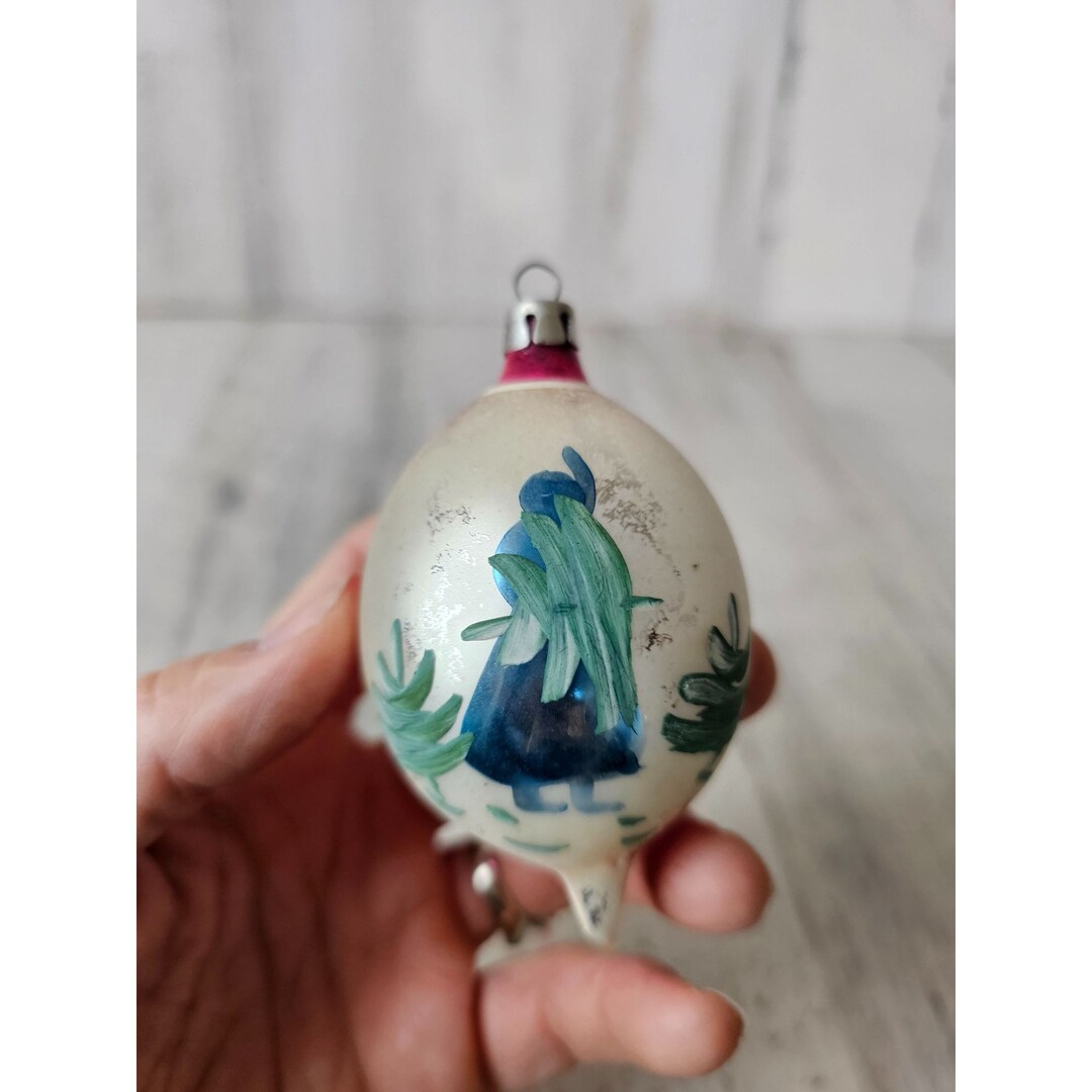 Antique Santa Pink Tree Glass Teardrop Ornament Fantasia Xmas Tree - Etsy
