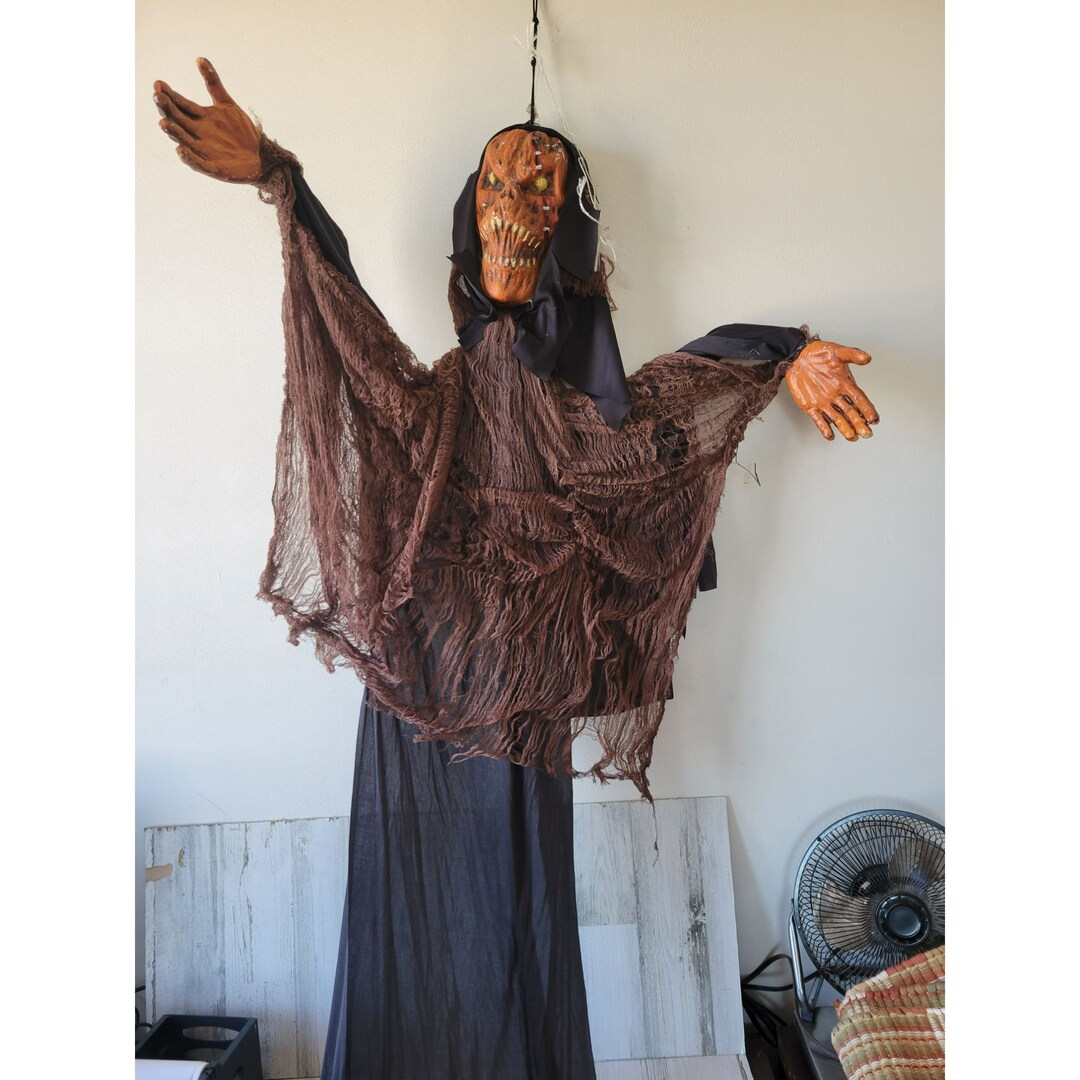 Orange Hanging Skeleton Halloween Props Scary Long Decor Vintage - Etsy