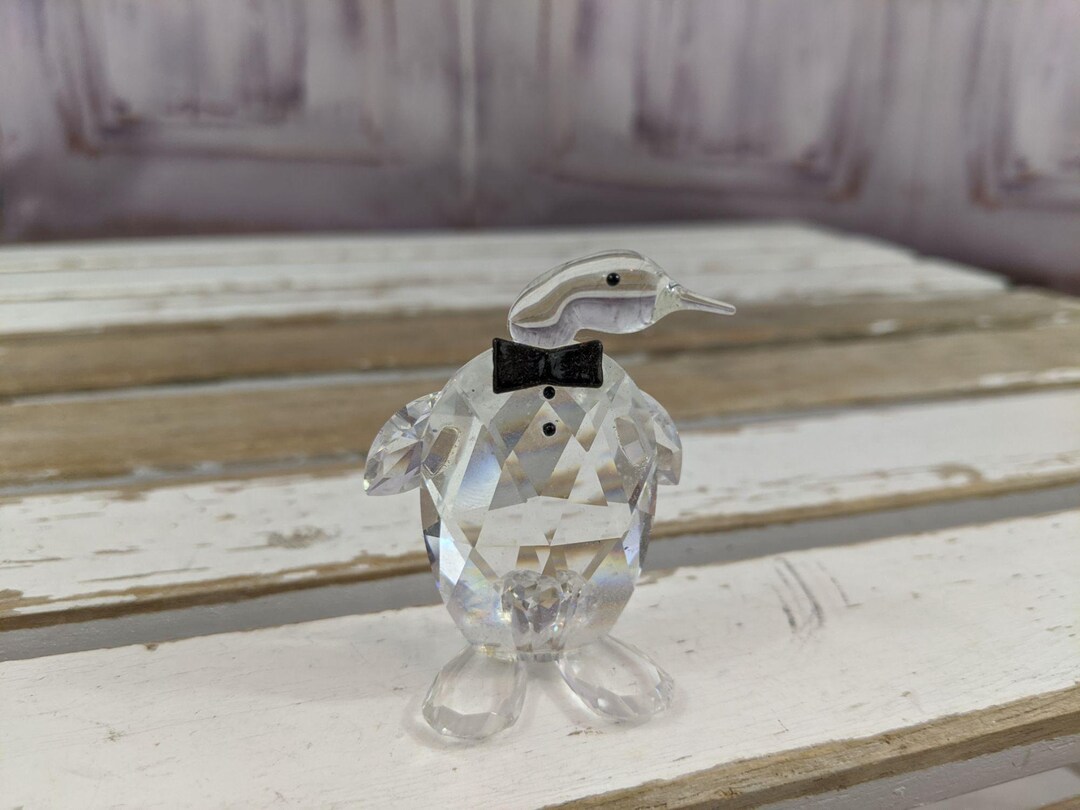 Zoo Penguin Crystal Figurine Decor - Etsy